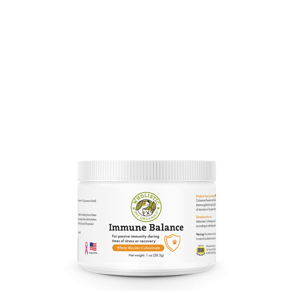 Wholistic Pet Organics Immune Balance Bovine Colostrum