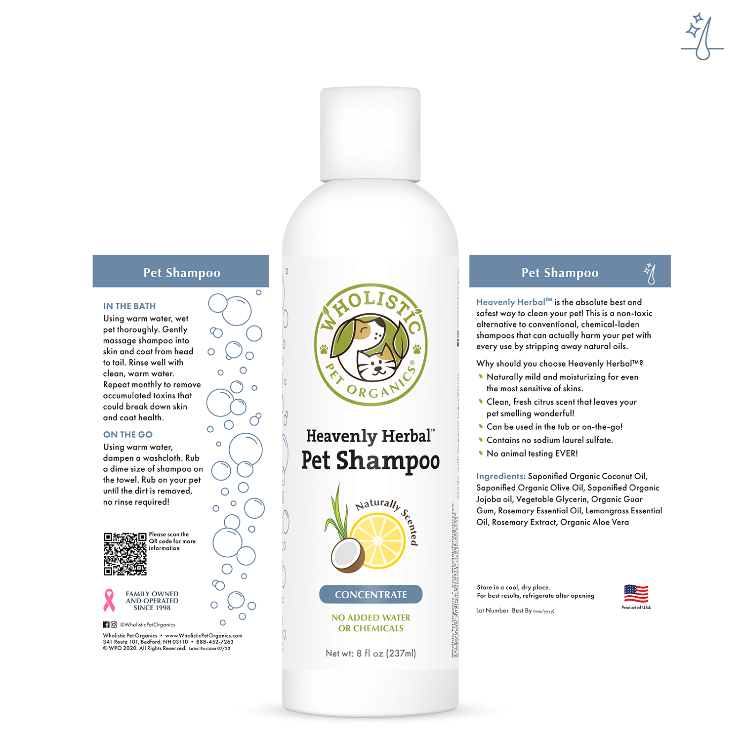 Heavenly Herbal™ Pet Shampoo – Wholistic Pet Organics