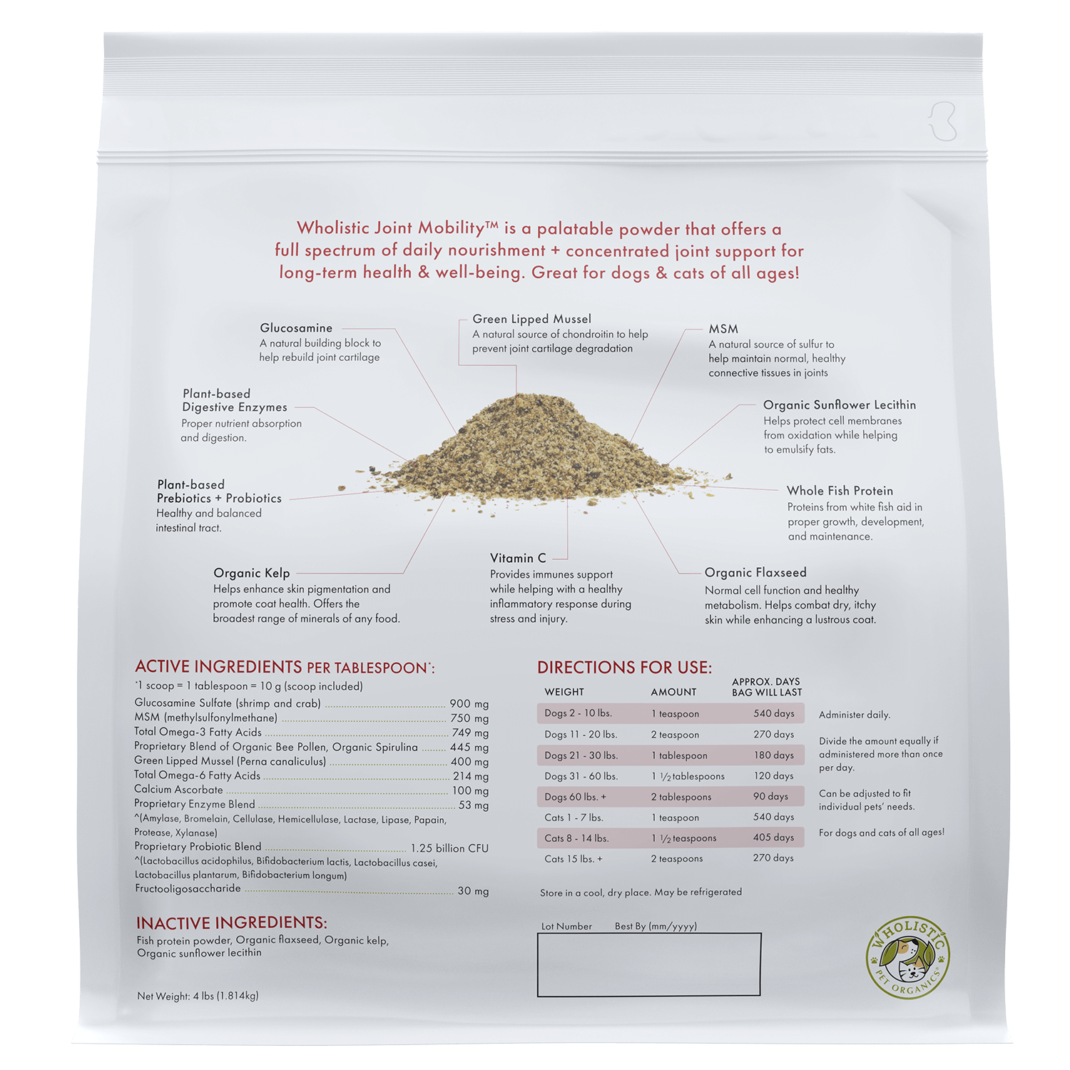 Wholistic Pet Organics Joint Mobility™ with Green Lipped Mussel